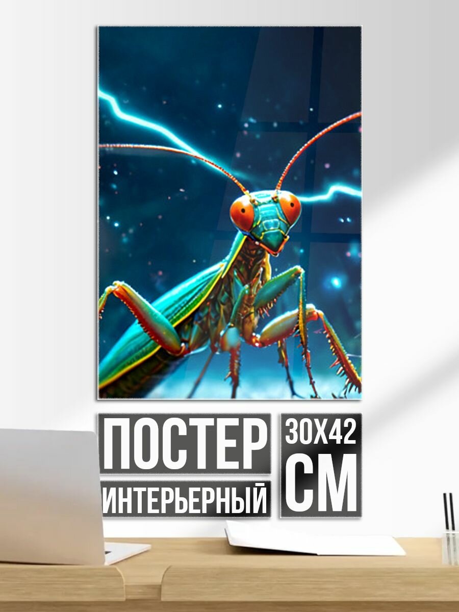 Постер на стену Богомол молнии