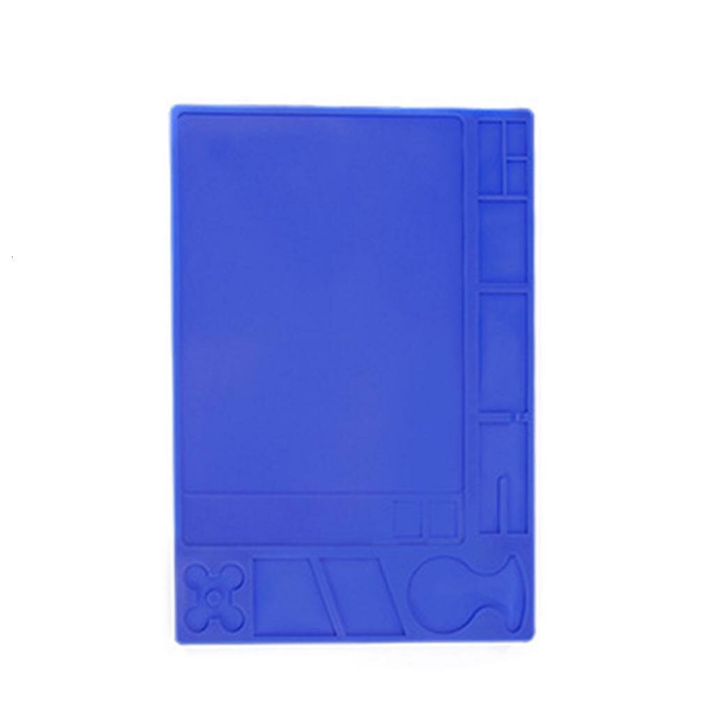 Многофункциональный силиконовый ремонтный коврик Паяльная накладка с отсеком для хранения инструмента для пайки мелких компонентов