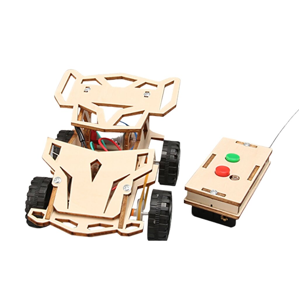 Набор для Сборки Деревянного Электромобиля Для Детских Развивающих Практических Игр