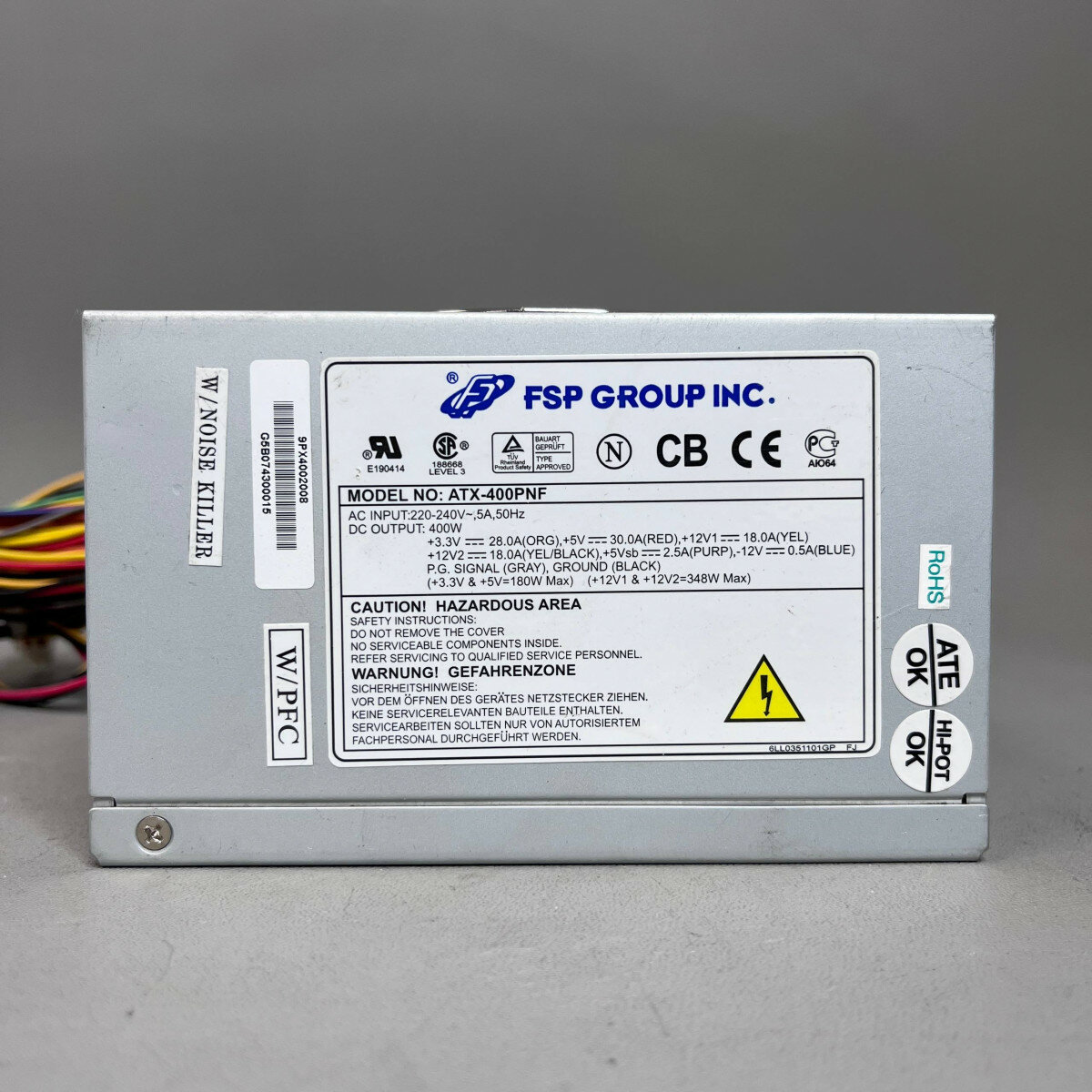 Блок питания 400W FSP ATX-400PNF 24+4/6PCI-E/2SATA/120fan ATX