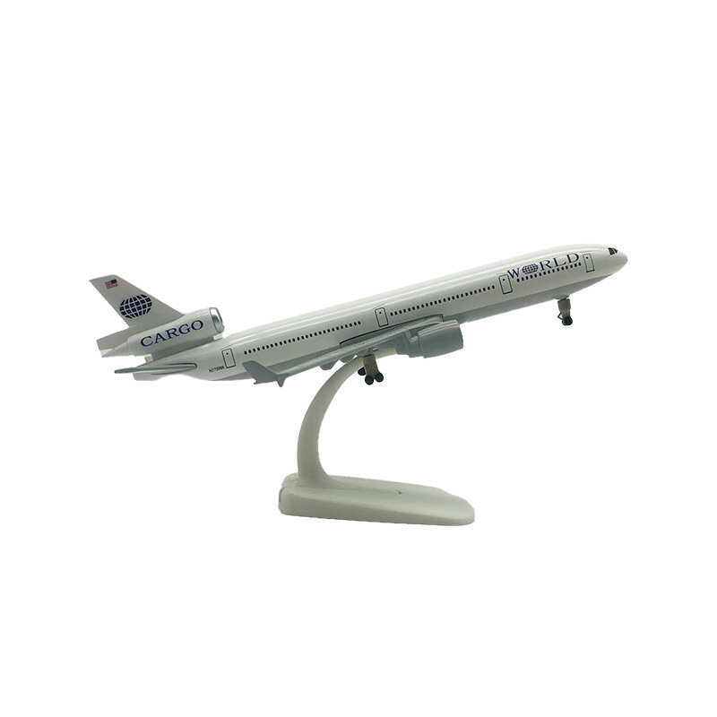 20CM Модель самолета McDonnell Douglas MD-11 статическая из сплава с колесами, подарок, украшение