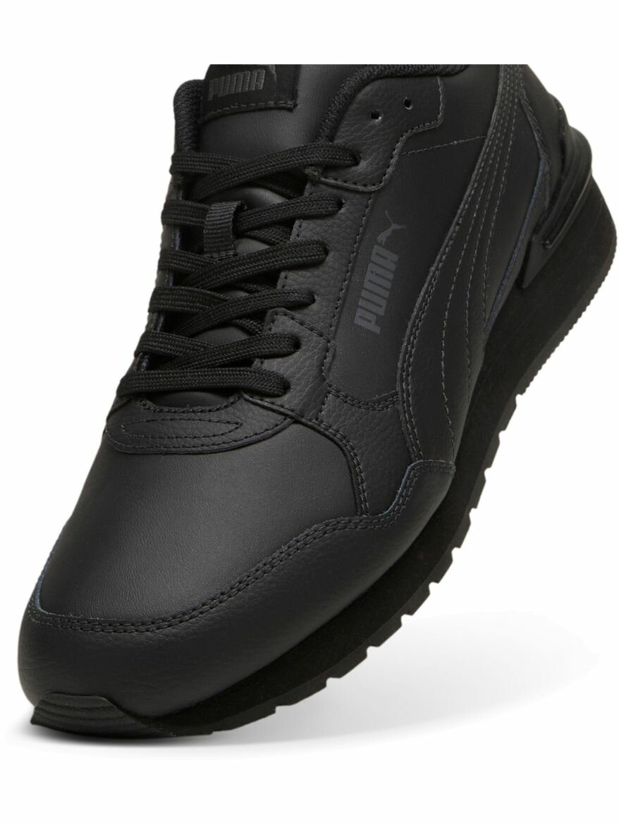 Кроссовки PUMA ST Runner v4 Leather, полнота F, размер 10 UK, черный — фото 1