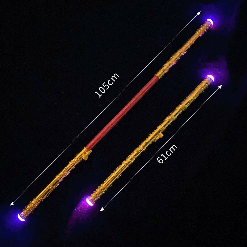 Нержавеющая сталь золотая дубинка Сунь Укун золотая выталкивающая телескопическая палка оружие для путешествия в Запад реквизит для выступлений игрушки для киоска