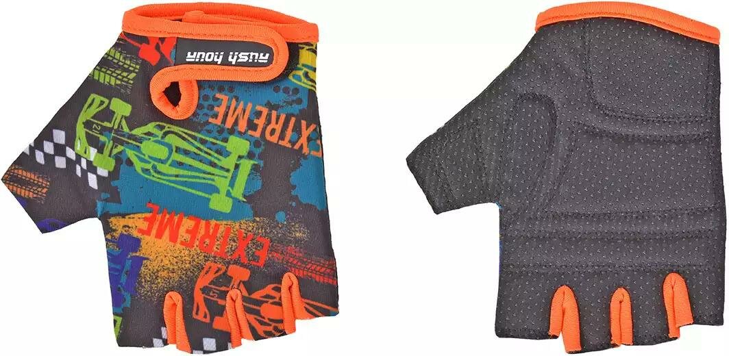 Детские велоперчатки RUSH HOUR Kids, размер XXXS, оранжевые, универсальные