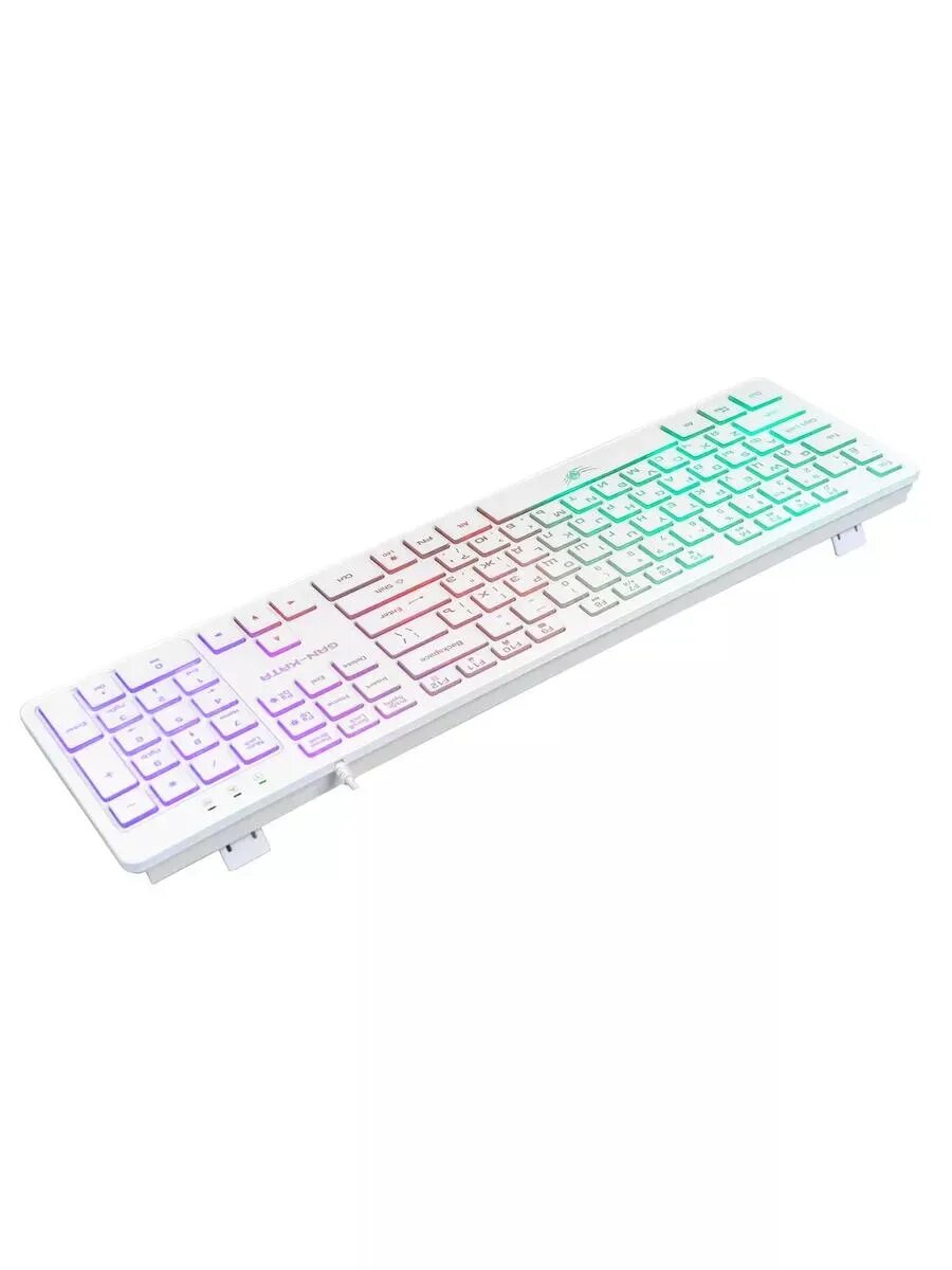 Клавиатура Gan-Kata KGK-17U WHITE - игровая с RGB-подсветкой