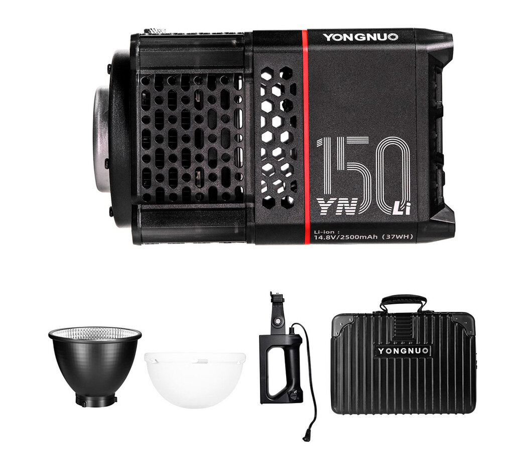 Осветитель Yongnuo YN150LI Kit, 3200-5600К, с рукояткой и сетевым адаптером, mini Bowens