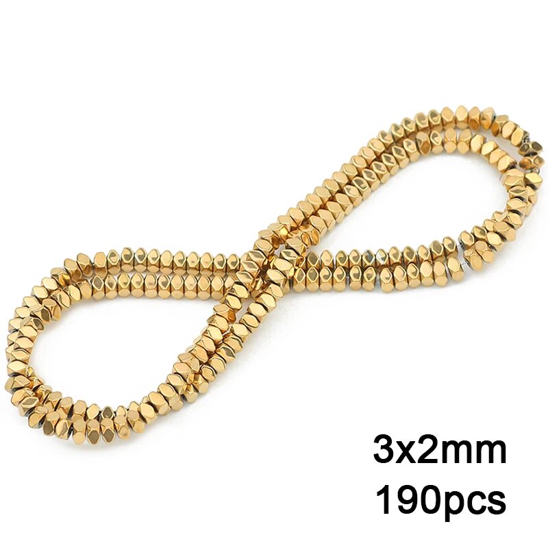 Золотые бусины из гематита JHNBY HDS481-3mm