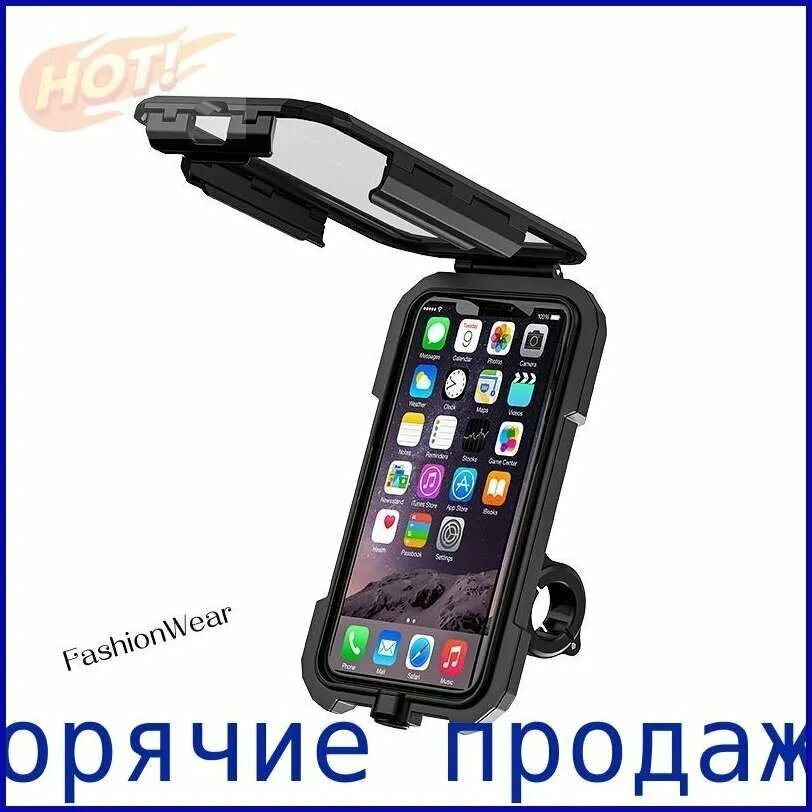 BeisiДержатель телефона Kewig M18L-A1 5.5-6.8 inch с беспроводной зарядкой Qi 15W / USB Type C на руль мотоцикла, велосипеда, скутера, самоката, квадроцикла