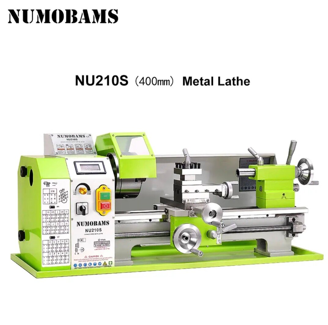 Настольный токарно-винторезный станок по металлу NUMOBAMS NU210x400S для дома, гаража, мастерской.