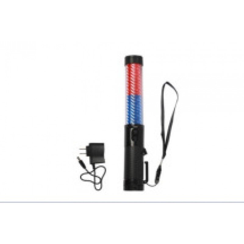 Деревянный жезл безопасности дорожного движения, ручной, красный и синий мигающий предупреждающий жезл, перезаряжаемый светодиодный индикатор, сигнальный жезл