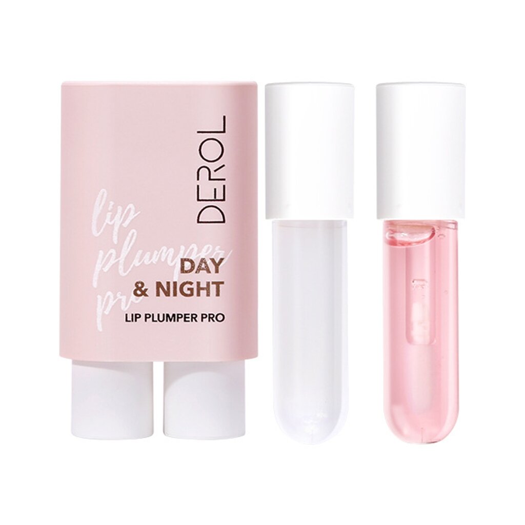 Набор для увеличения объема губ для дневного и ночного использования Блеск для объема губ двойного действия делает губы более полными и увлажняет 2 шт. x 4 мл