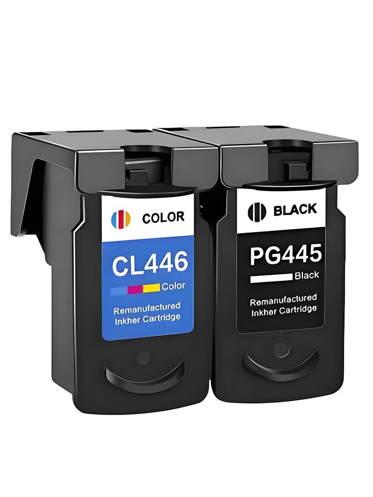 Картридж PG445 / CL446 для Canon PG-445 XL / CL-446 XL для Canon Pixma MG2440 MG2500 MG2540 MG2540S MG2545 MG2545S MG2940 MG2945 MG3040 TS3140 TS3340, совместимый, Набор CMYK LcLmGLg, 2 шт