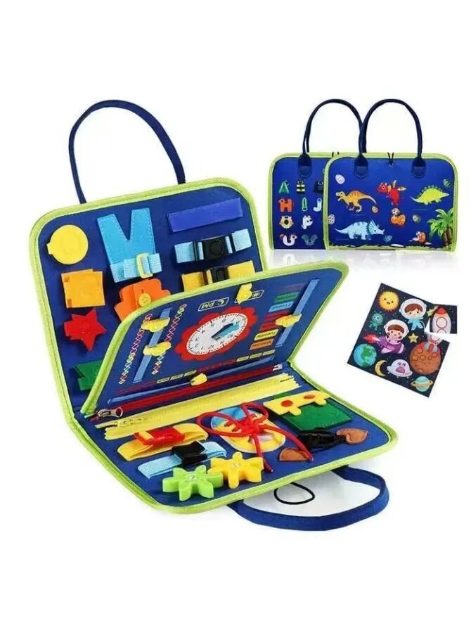 Книжка бизиборд Мягкий лама для малышей от 1 года "Русалочка", из фетра дорожный бизиборд для мальчиков и девочек