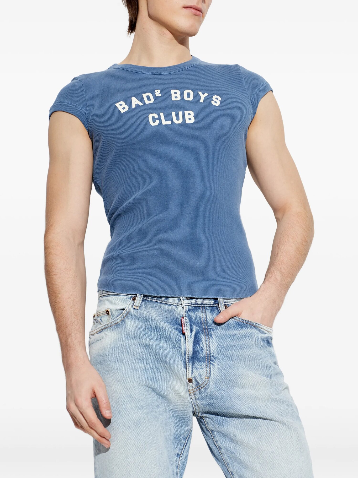 Футболка DSQUARED2 Lettered T-shirt, размер 2XL, синий — фото 1