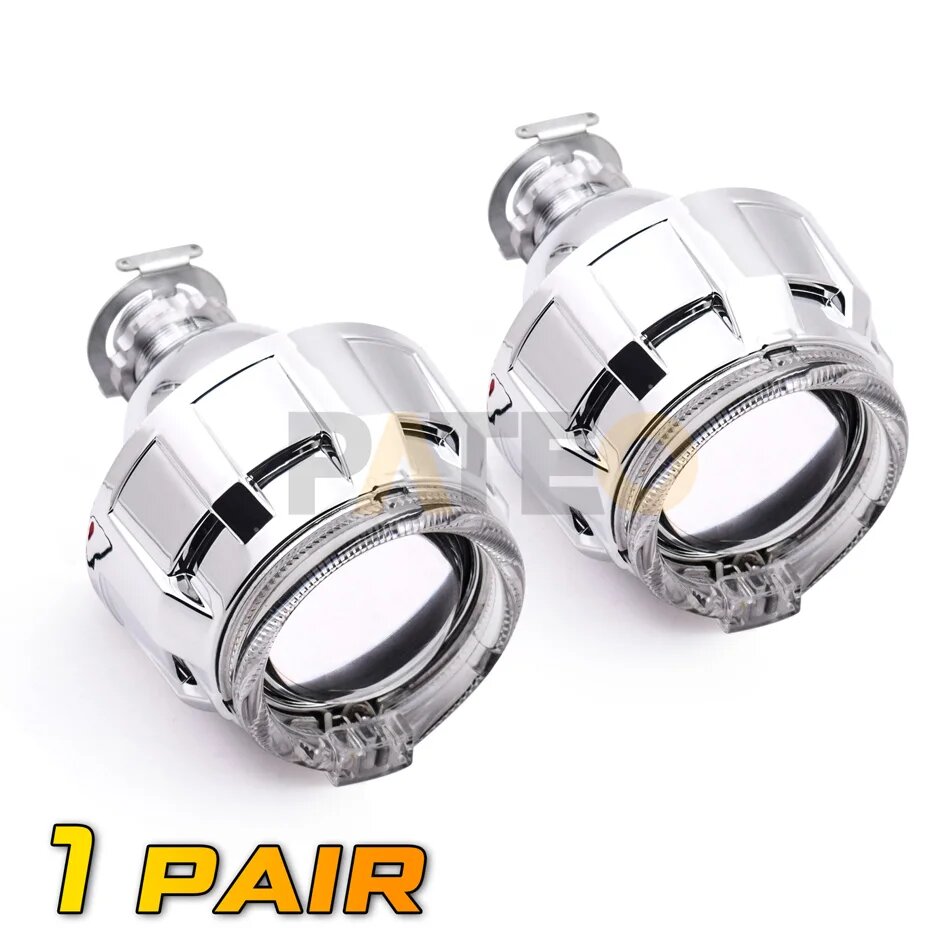 2 дюйма микро Светодиодные глаза ангела DRL H1 H4 H7 HID Биксеноновые линзы для фар проектор кольцо гало автомобильные мотоциклетные лампы Комплект для повторной стайлинга 1 Pair (2pcs)