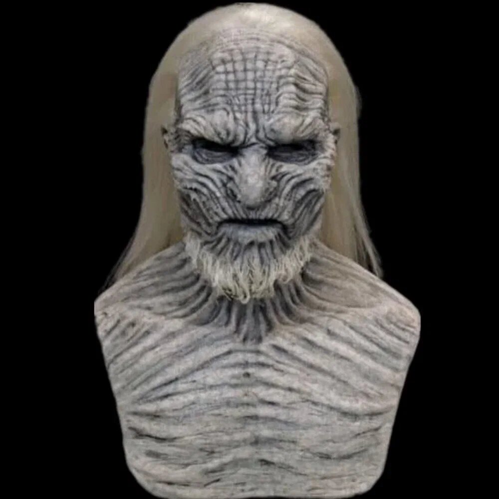 Маска Белые Ходоки - Армия Мертвых - Сериал Игра Престолов - Game of Thrones - Подарок на Хэллоуин - Косплей - Карнавальная Маскарадная Маска