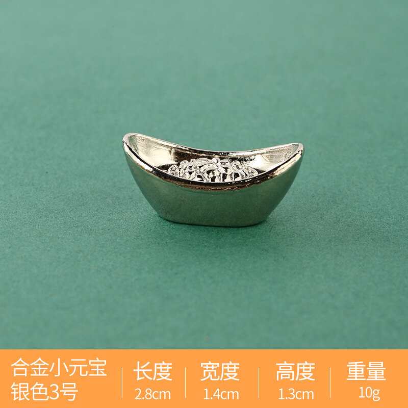 Сплав из цельного золота и серебра, маленький слиток, украшение, сокровищница, ваза, декоративные аксессуары, принадлежности для поклонения, оптовая продажа