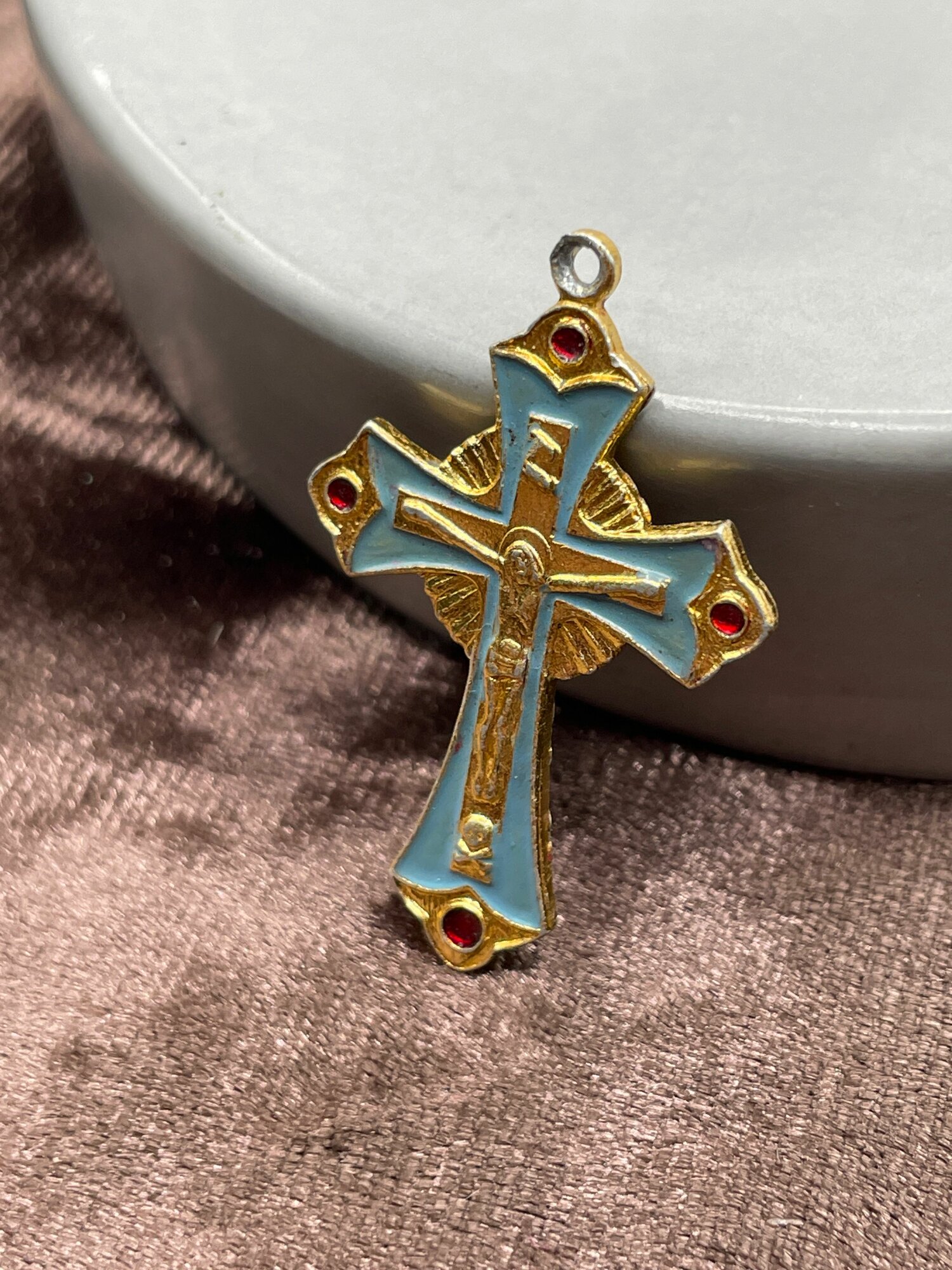 Винтажный нательный крест крестик, кулон