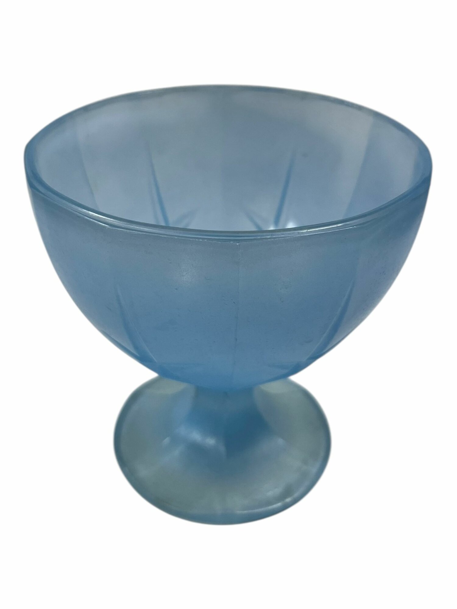 Советская вазочка, креманка, голубое стекло, сделано в СССР