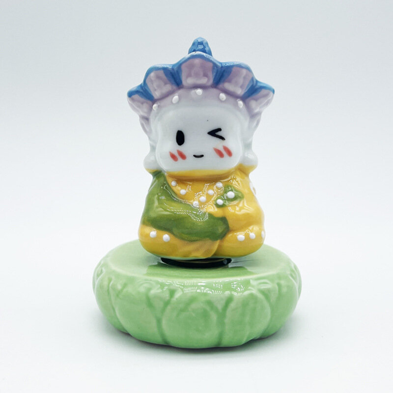 Тихий Будда, вращающийся, Цзиндэчжэнь, вращающаяся керамика, деревня Янсинь, полная керамическая модель, керамическое украшение, декорация Таксичуань, креативный