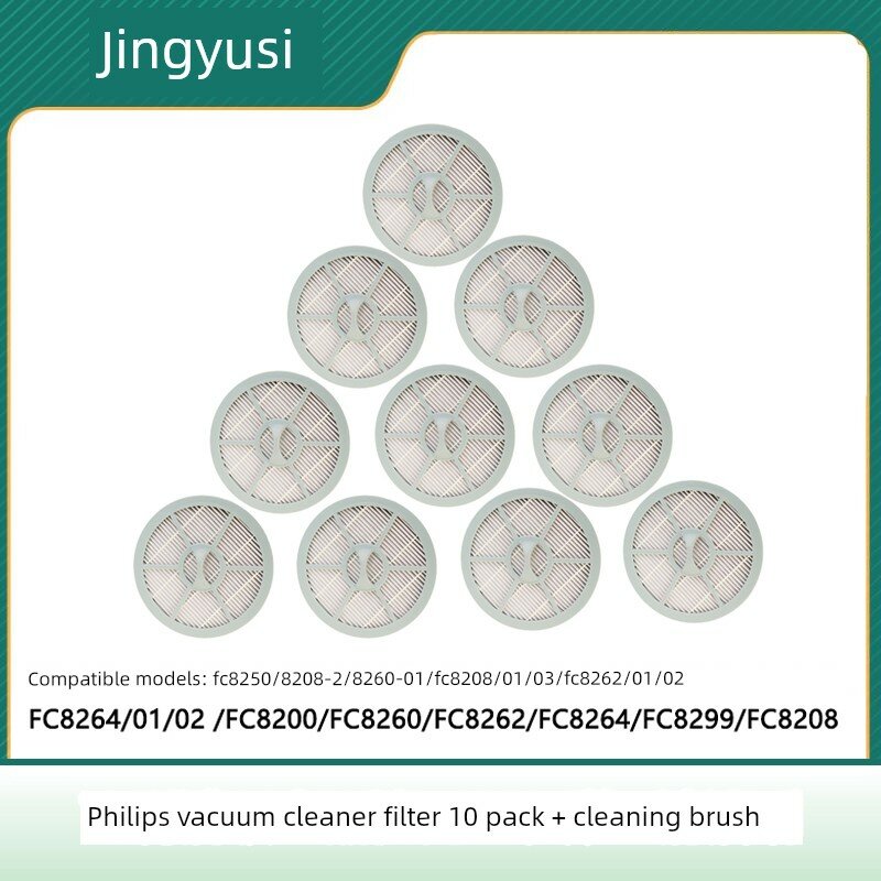 Подходит для аксессуаров для пылесосов Philips FC8208FC8260FC8262FC8264 Фильтрующий элемент 10 круглых задних фильтров