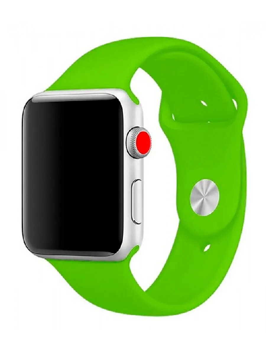 Ремешок для Apple Watch Series 38 мм/40 мм силиконовый салатовый