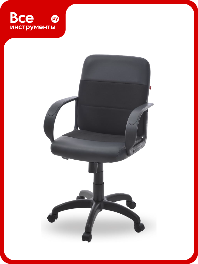 Кресло Фабрикант Чери В Кожа иск DO №350 черный Ткань Мебельная ТК-1 черный ТГ PL 600 PL ролик ст 4610018464945