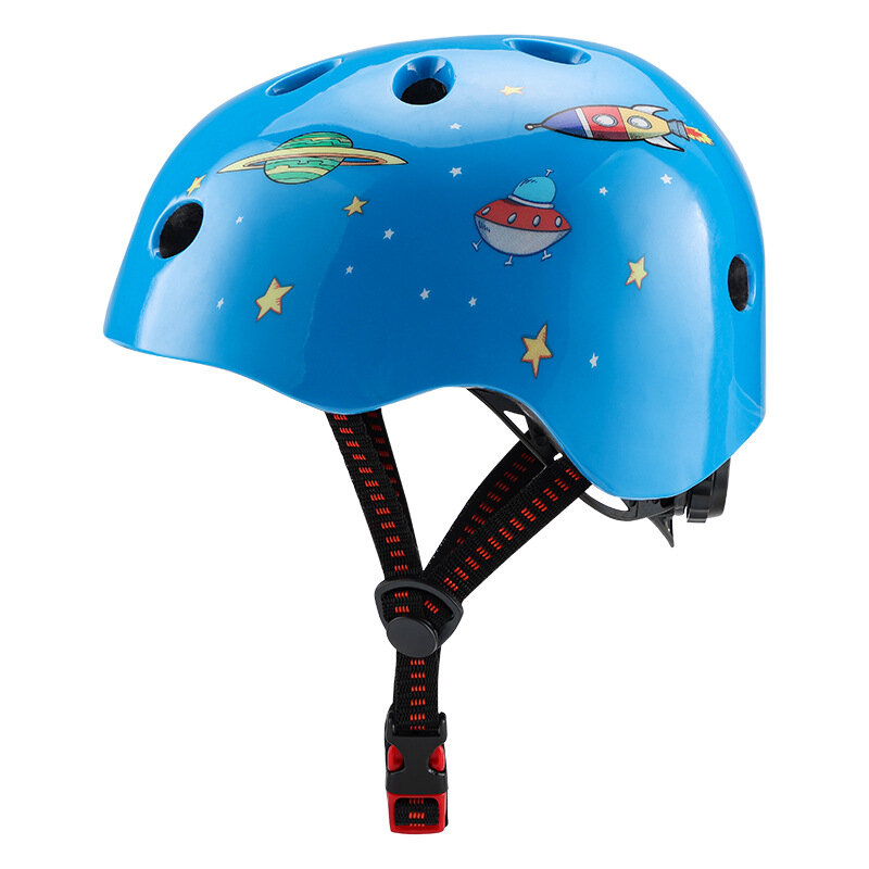 Шлем Yongbao Sports Outdoor "Цветок сливы", велосипедный, для катания на коньках, голубой, размер S