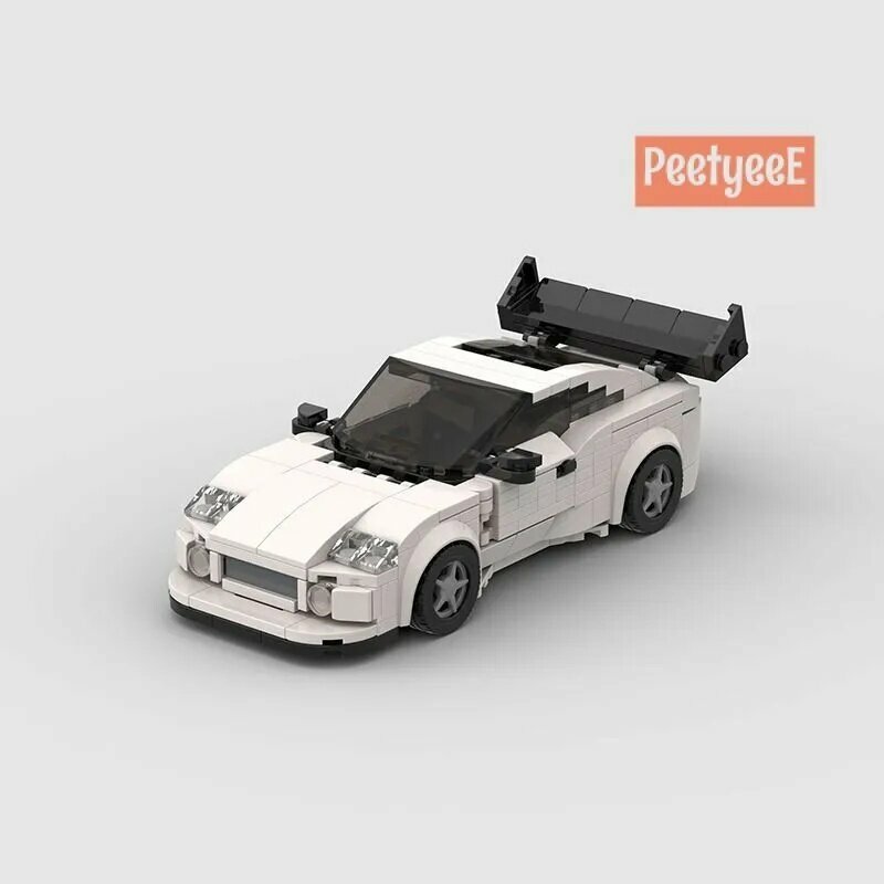Строительный блок автомобиля Toyota Supra MK4 Moc собранная игрушка из мелких частиц