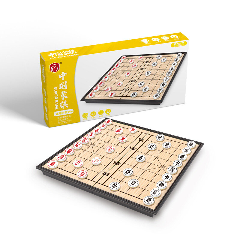 Новый продукт: складная магнитная китайская шахматная доска, портативная настольная игра для детей, интерактивная шахматная игра для родителей и детей, образовательная игрушка