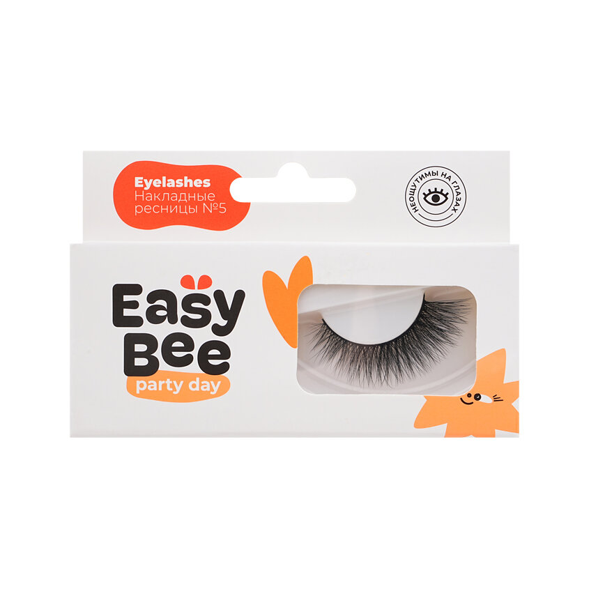 Накладные ресницы EASYBEE PARTY DAY EYELASHES №05 черные