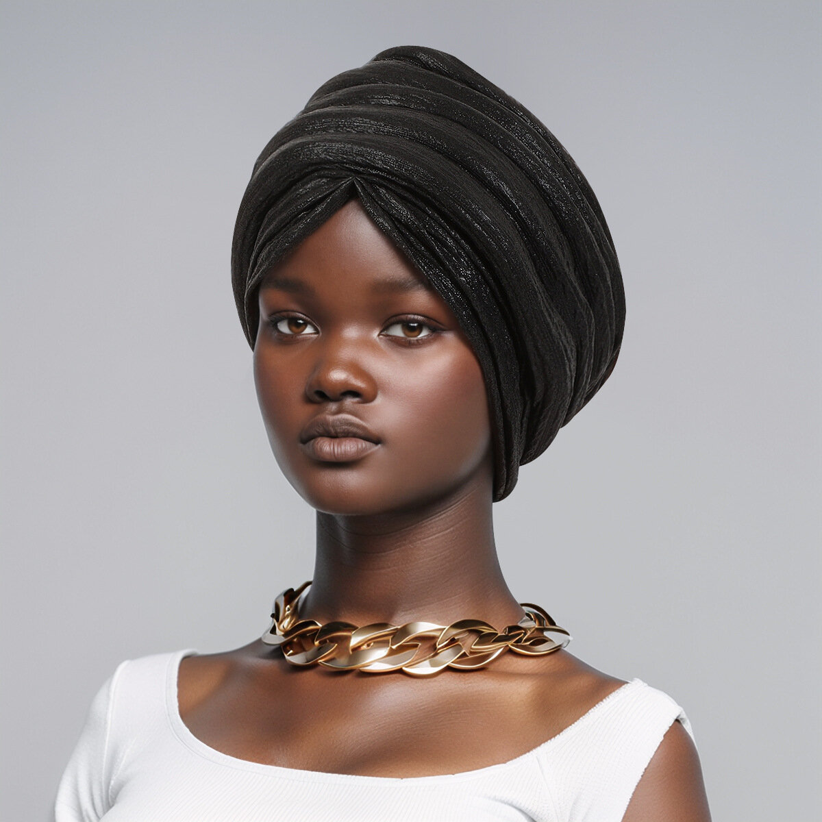 DIY Тюрбан Африканский Золотая Печать Спонж