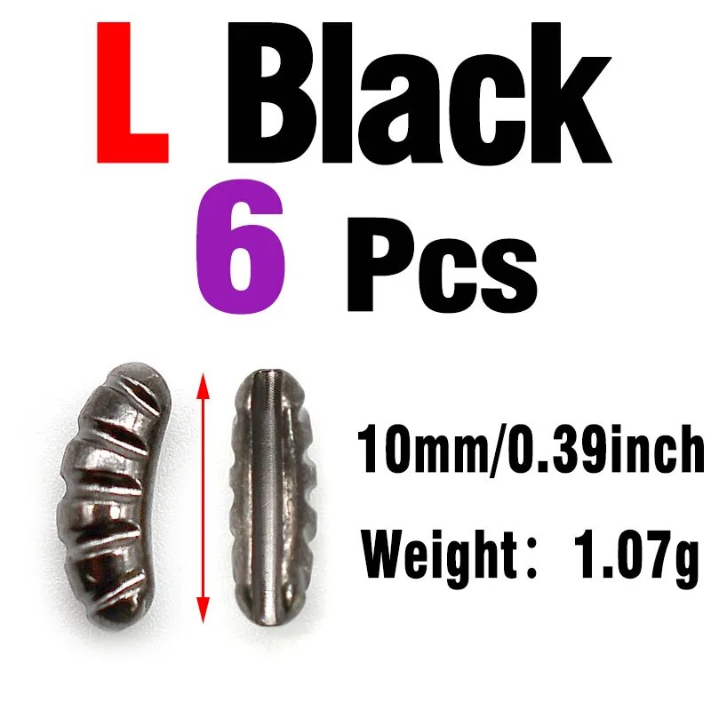 Нахлыстовые мухи Вольфрамовые L Black 6 шт
