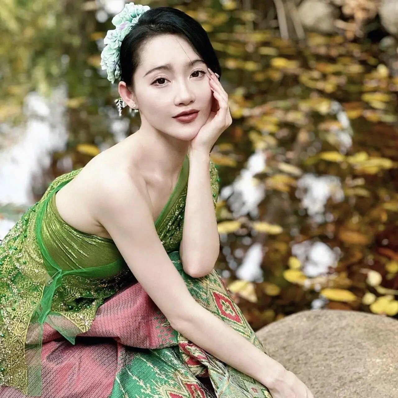 Таиланд Мьянма женская одежда Дай Тай этнический костюм производительность танцевальный национальный костюм платье в тайском стиле