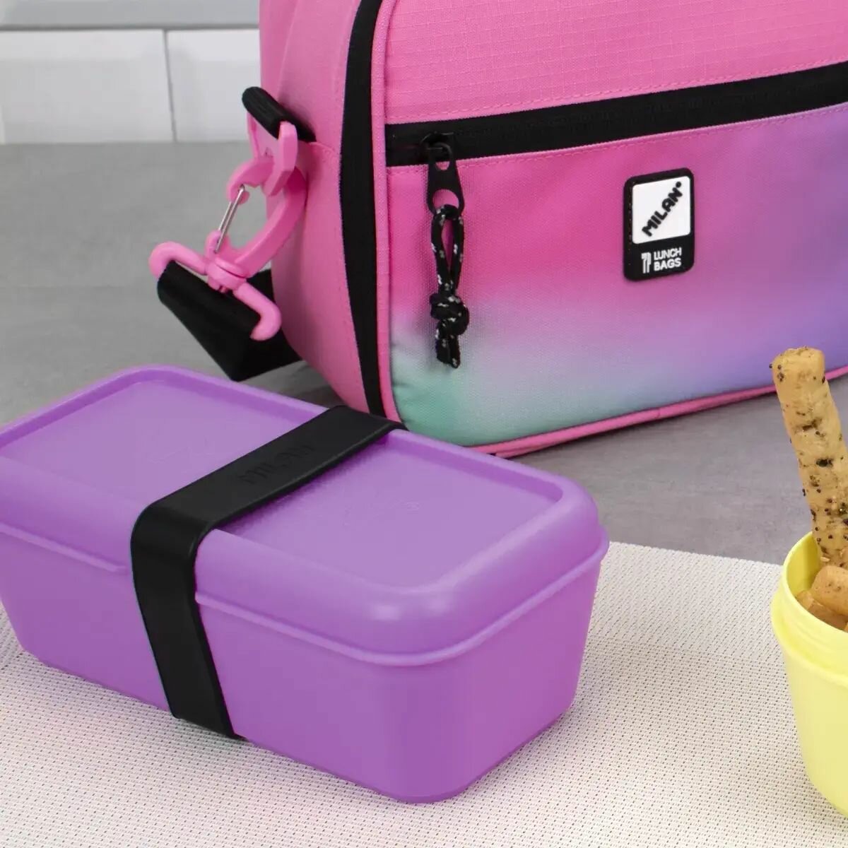 MILAN Sunset ланч-бокс 750 мл, контейнер пищевой с разделителем, 20 x 9 x 7.5 см, полипропилен 085110PR