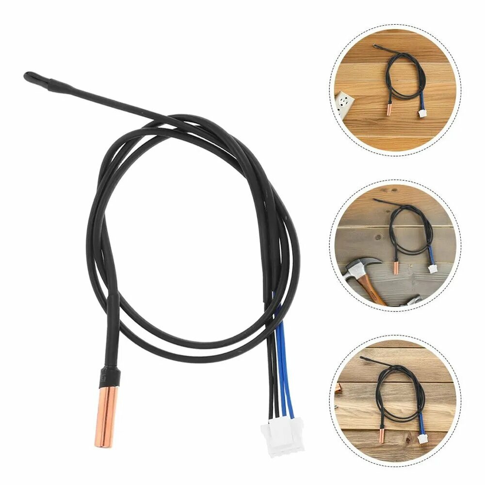 Черный термисторный датчик температуры для кондиционера с влагозащитой, 2 штуки
