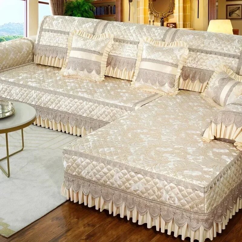 Чехол для дивана Four Seasons Jacquard 70x70cm 1pcs, Бежевый, Style E Beige