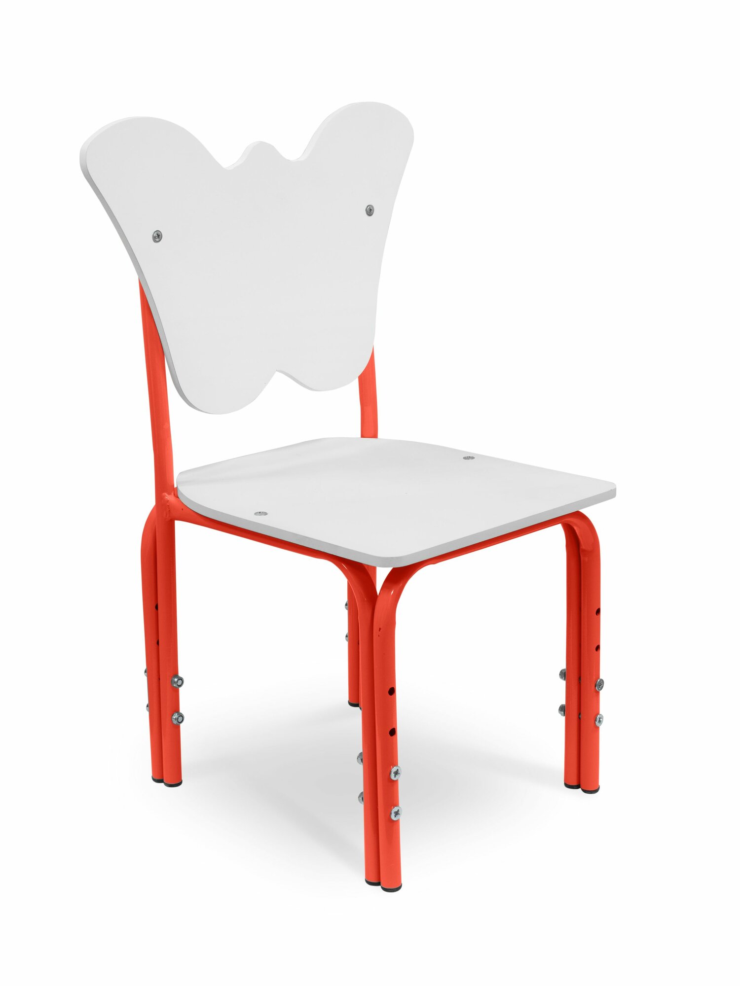 Стульчик детский растущий; Бабочка Белый, Красный