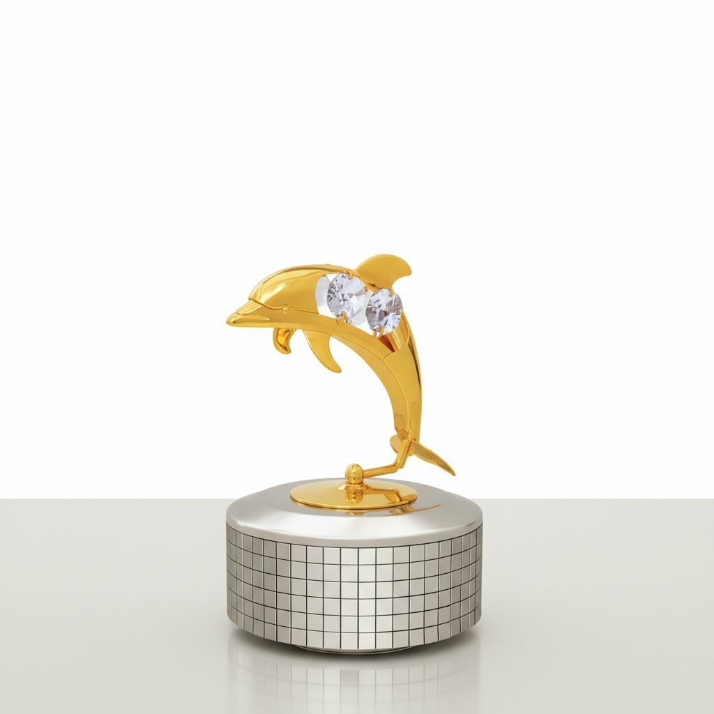 Фигурка музыкальная Дельфин A4768 Crystal Temptations, Металл, кристалл