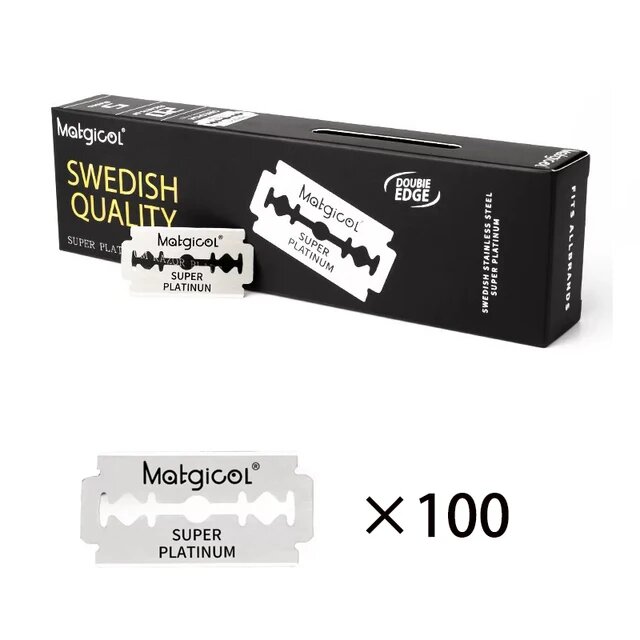 Классические двусторонние лезвия для бритвы 5/10, предназначенные для мужских бритв, сменные лезвия для безопасных парикмахерских бритв, односторонние лезвия из нержавеющей стали.