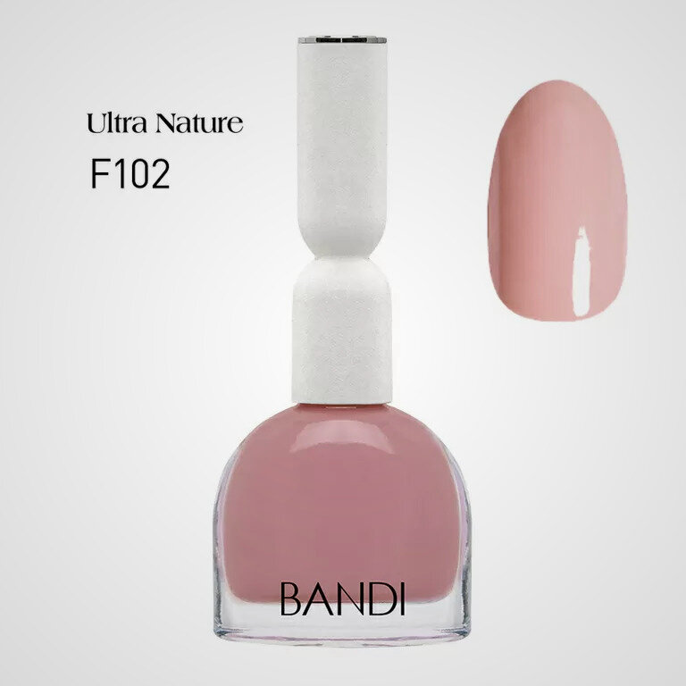 Лак для ногтей тон F102s Salmon Pink 10 мл BANDI ULTRA NATURE F102s Salmon Pink Лак 10 мл