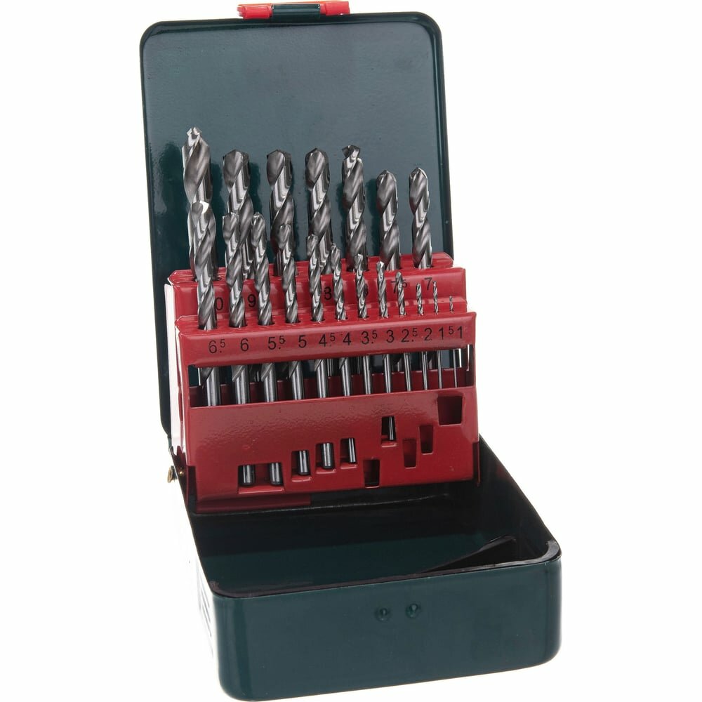 Набор сверл в металлической коробке (19 шт; 1-10 мм, HSS-G) Metabo 627153000