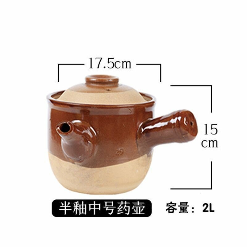 Высокотемпературный устойчивый глиняный горшок для открытого пламени для варки лекарственных трав, традиционный старинный стиль, глиняный горшок для сохранения здоровья