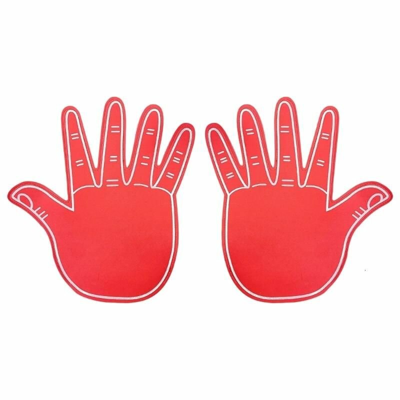 Большие поролоновые рукавицы для поддержки команды, красный