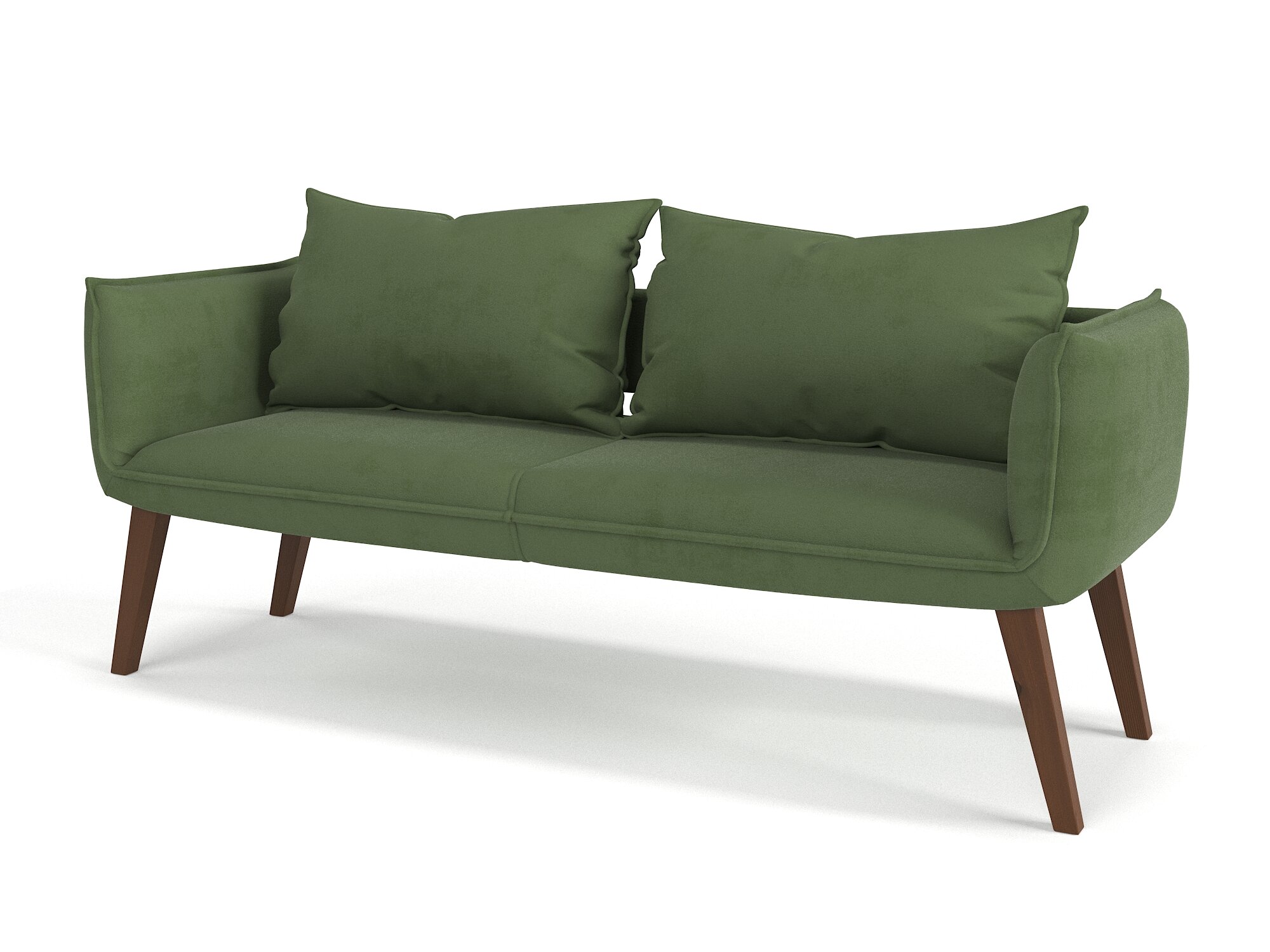 Небольшой диван Soft Element Портер30 Olive, велюр, двухместный, на балкон, на кухню, в офис