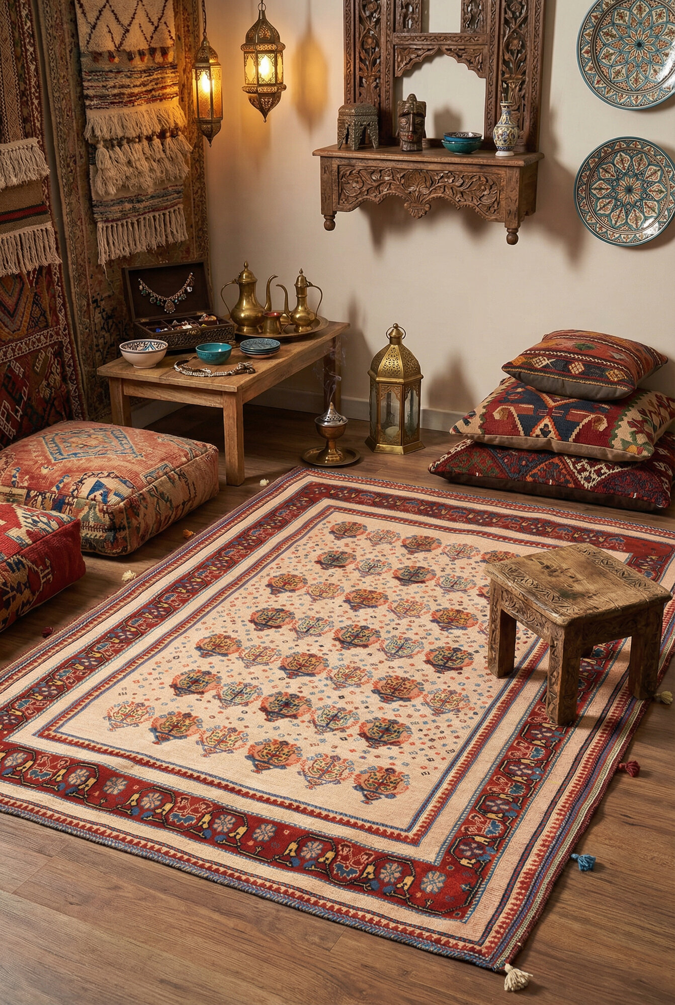 Иранский ковер ручной работы Сирджан килим, Размер: 122х168 см.