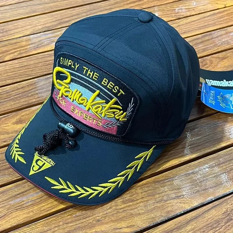 Gamakatsu Водонепроницаемая рыболовная кепка Летняя спортивная бейсболка на открытом воздухе Быстросохнущая шляпа Унисекс Солнцезащитная рыболовная шапка с зажимом