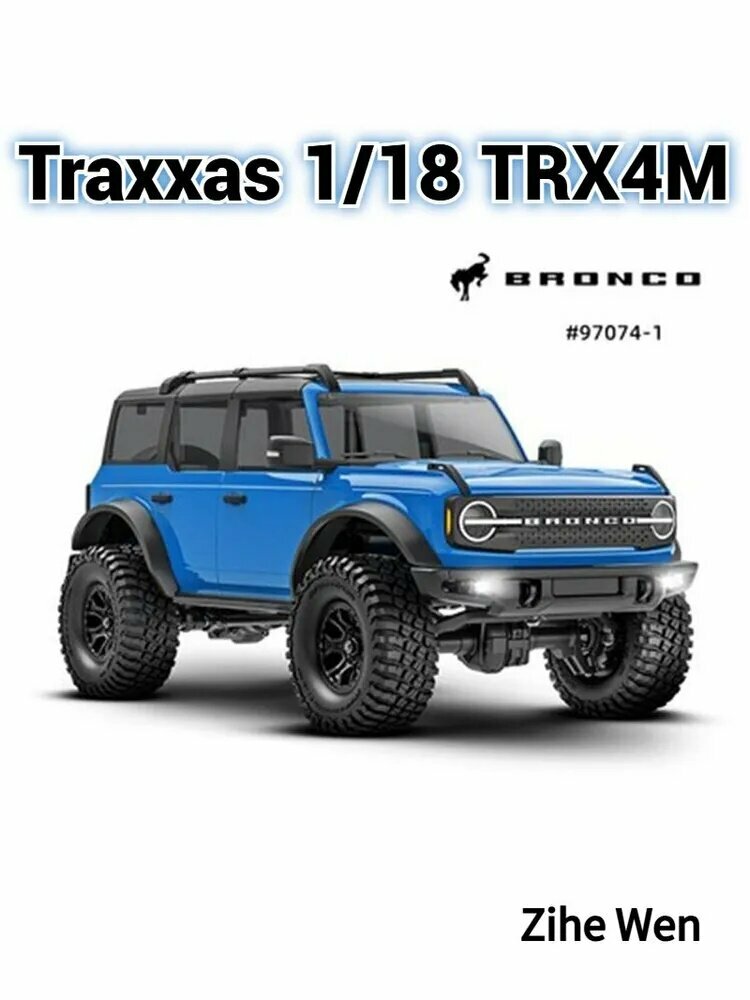 Traxxas TRX4M 1/18 Мини RC Машина для кросс-кантри и скоростного вождения(с аккумулятором и зарядным устройством), модели Bronco #97074-1 - отличный подарок для мальчика.