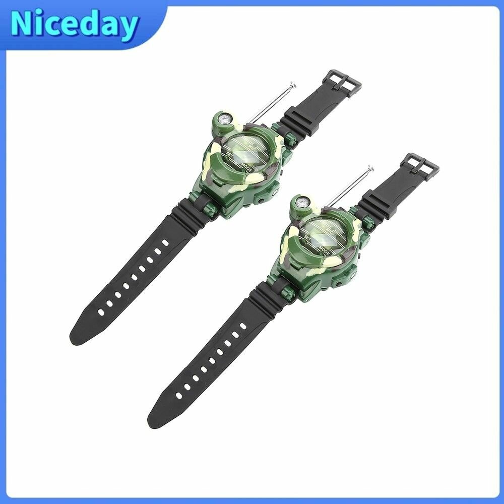 2шт Портативные рации 7 в 1 с часами, радио, домофоном, детская игрушка для улицы