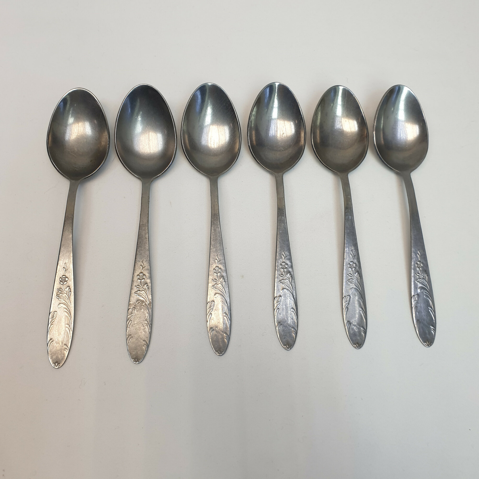 Набор столовых ложек 6 шт, нержавейка, Винтаж СССР